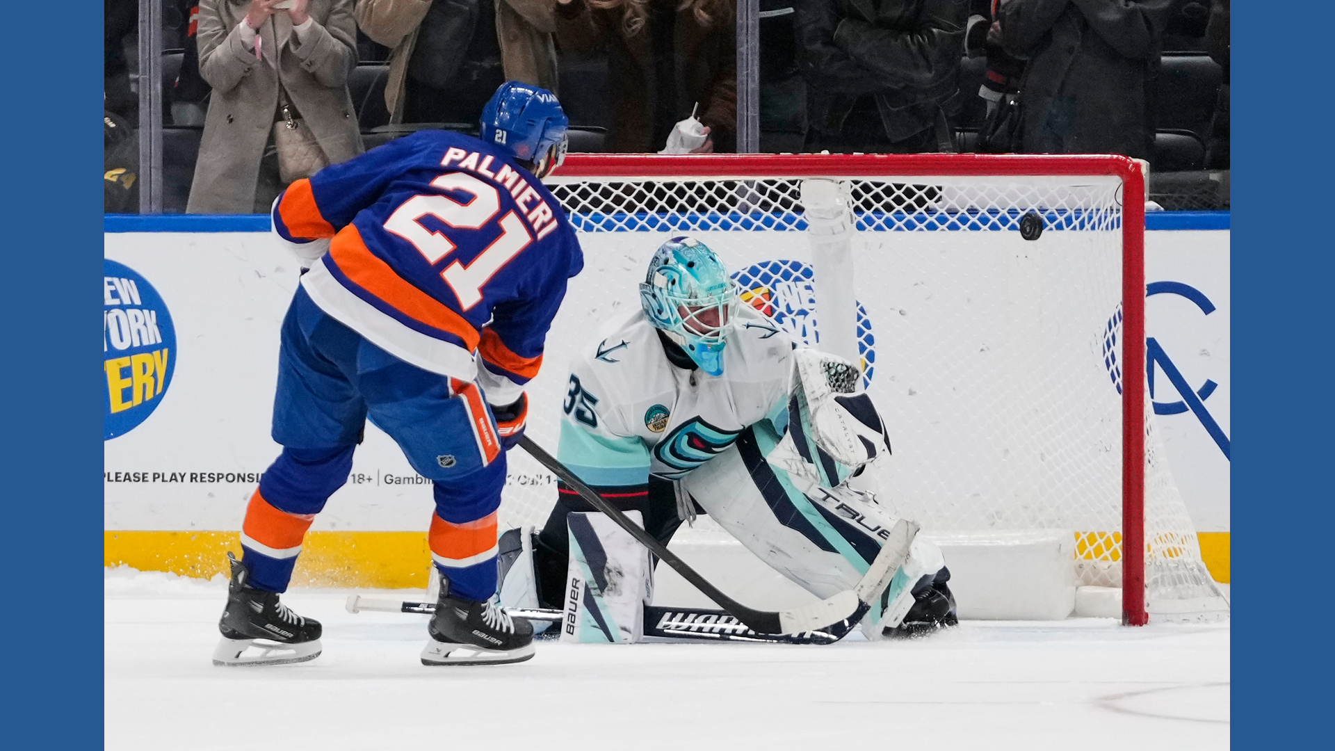 Horvat, Palmieri score in shootout to back Rittich in Islanders' 1-0 ...