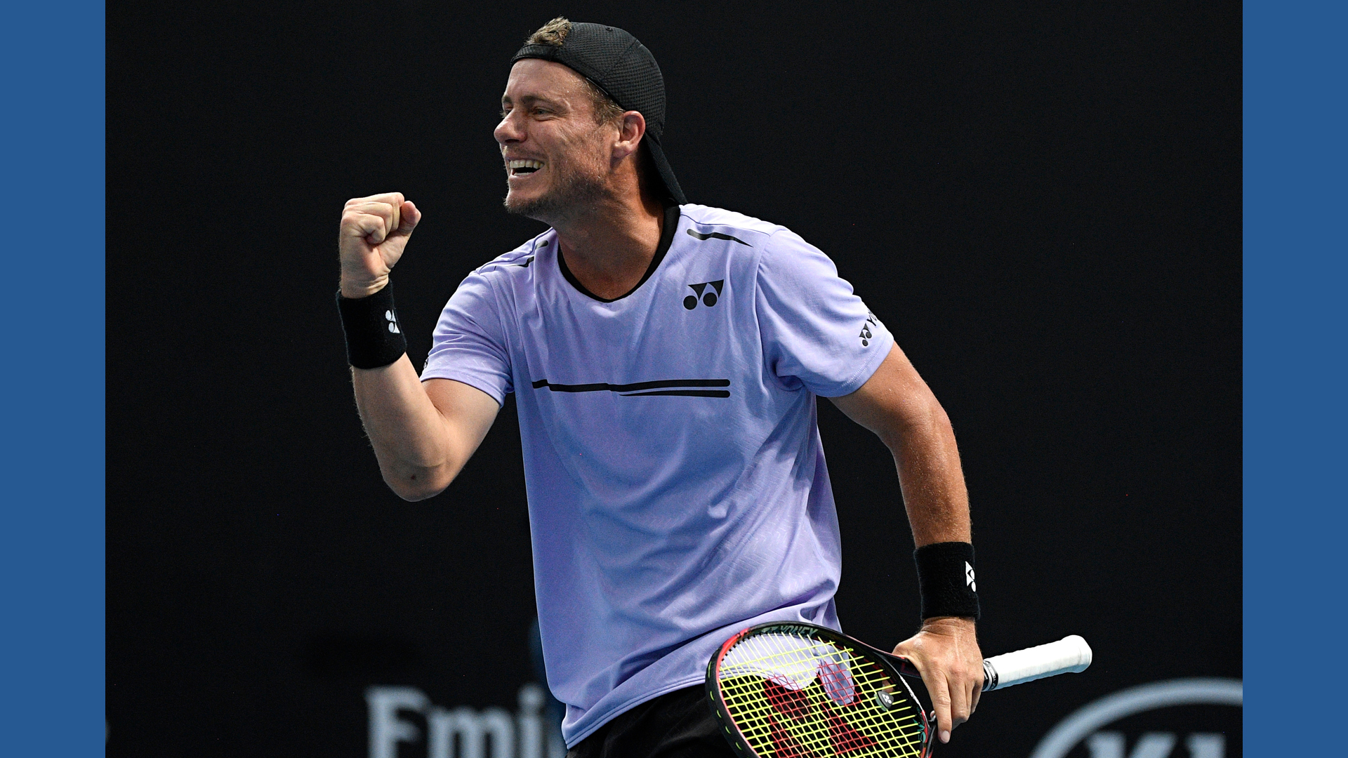 A family affair: Lleyton Hewitt and son Cruz are easy doubles winners ...