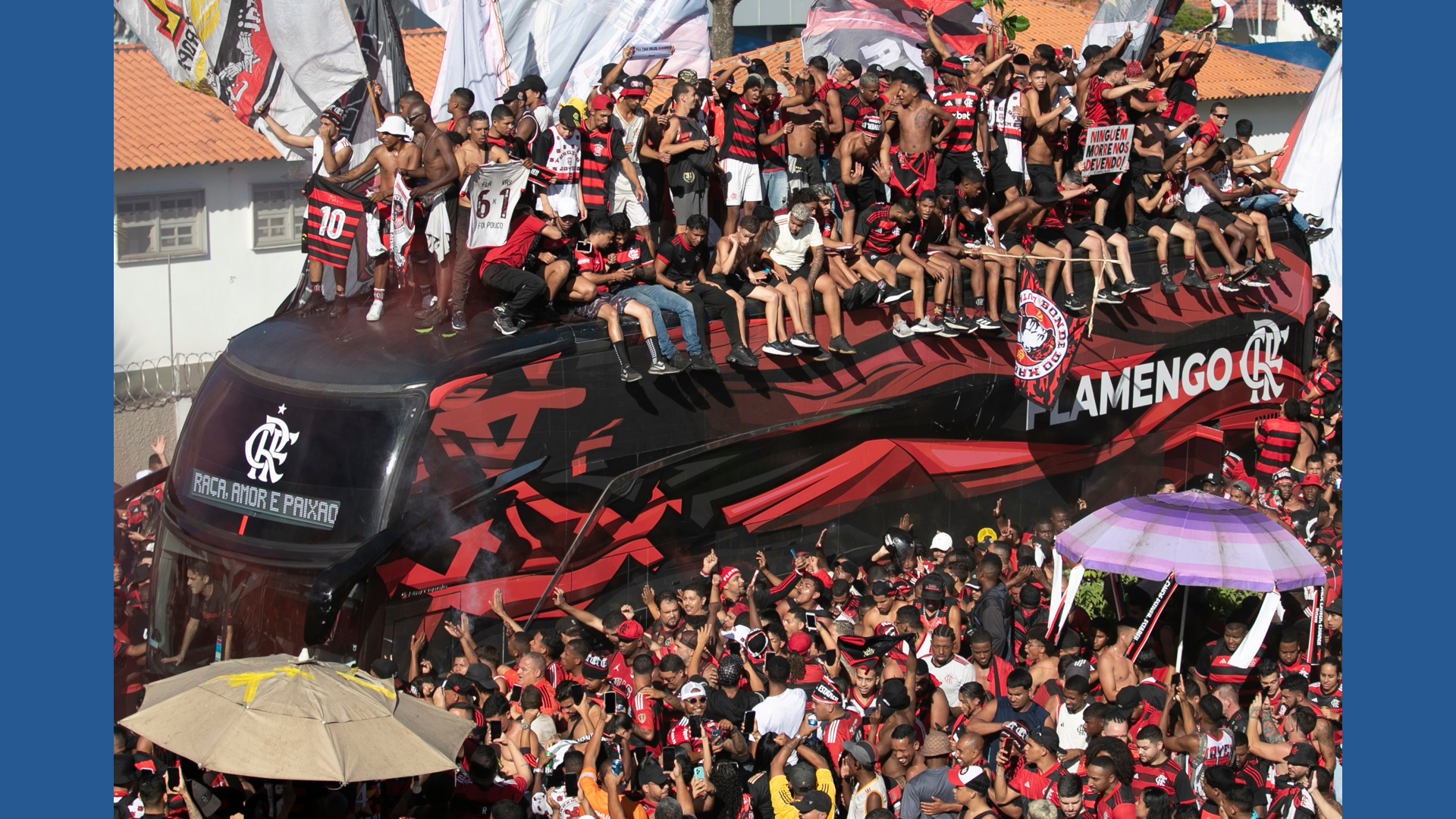 Fans and police clash at Rio airport during Flamengo departure for Copa ...