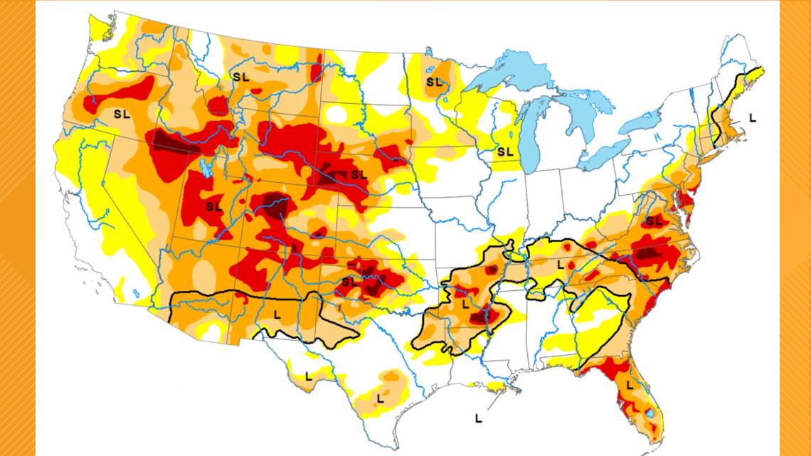 US sees widespread drought in nearly all states ahead of incoming heat ...