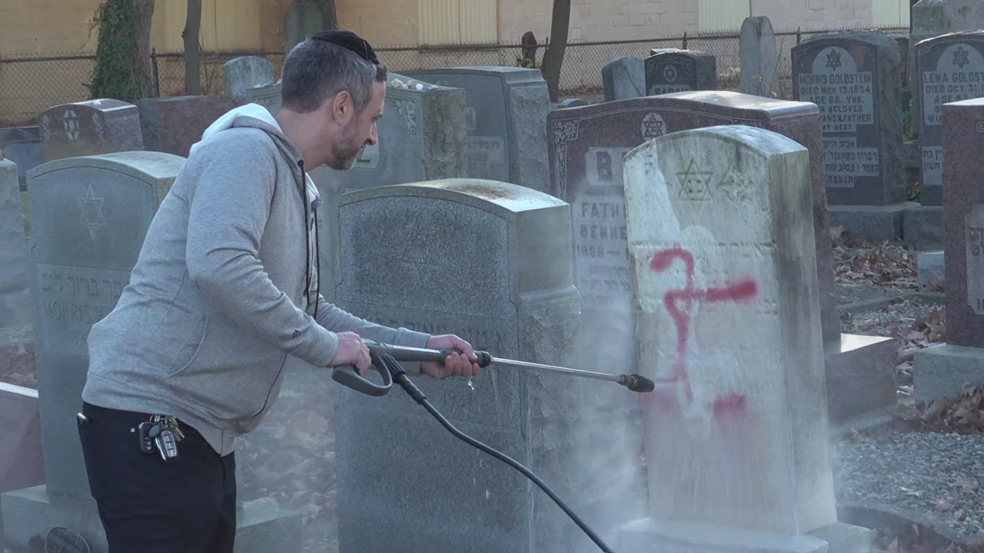 Brooklyn Jewish cemetery vandalized with swastikas | wtol.com