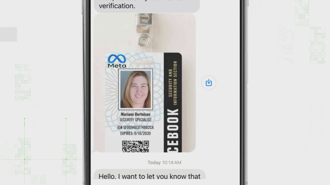 Scam text includes falsified Facebook employee ID badge to steal ...