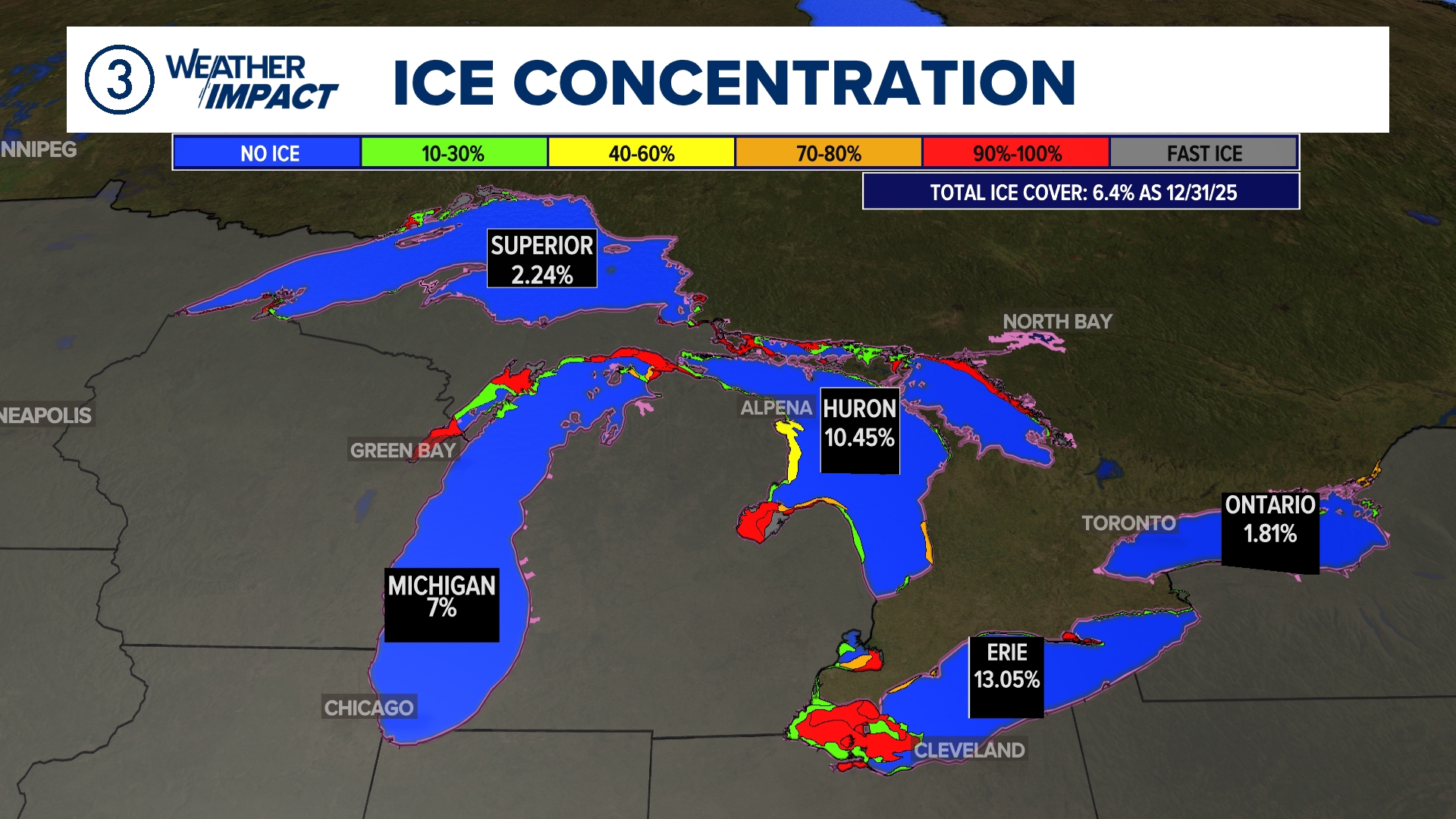 Weather Blog | New Year's Day Great Lakes ice cover update | wtol.com