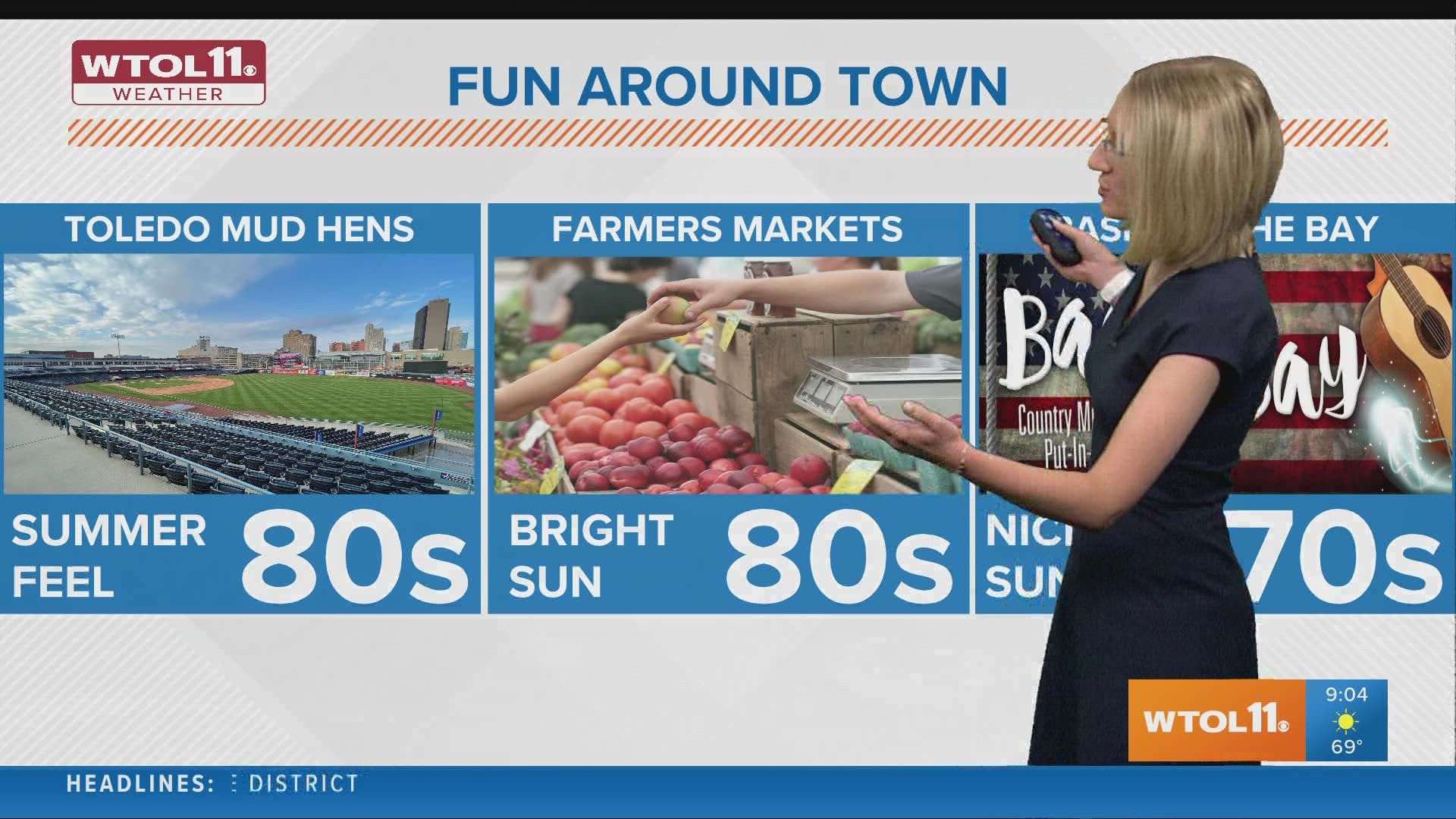 Sunny skies and temps in the 80s for mid-week events | wtol.com