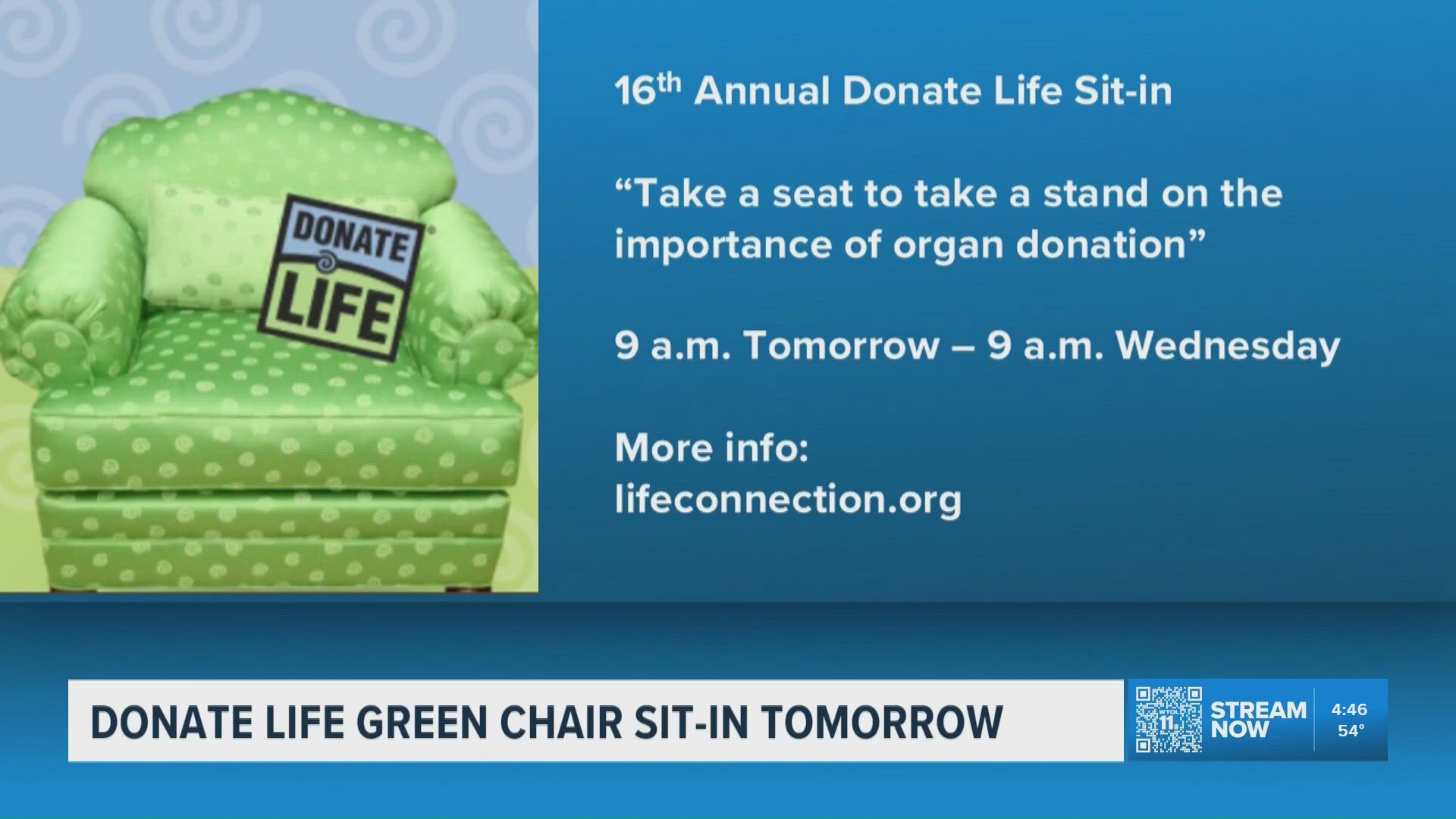 16th annual Donate Life Green Chair Sit-in: Take a seat to take a stand ...