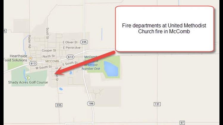 Crews respond to fire at United Methodist Church in McComb | wtol.com