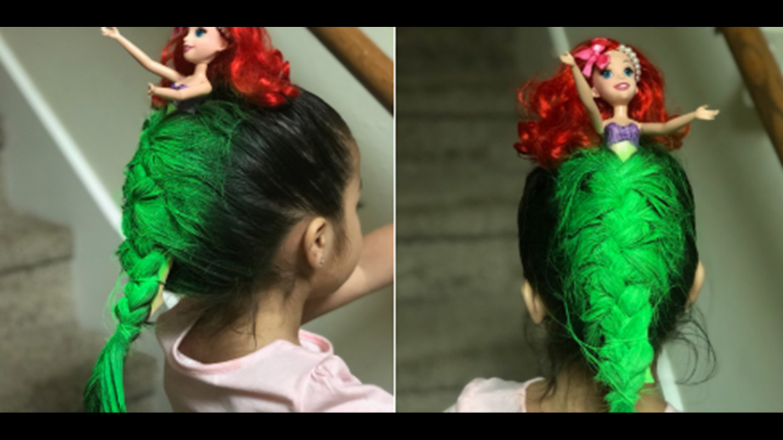 Girl’s ‘Little Mermaid’ Ariel hair wins ‘Crazy Hair Day’ at school ...