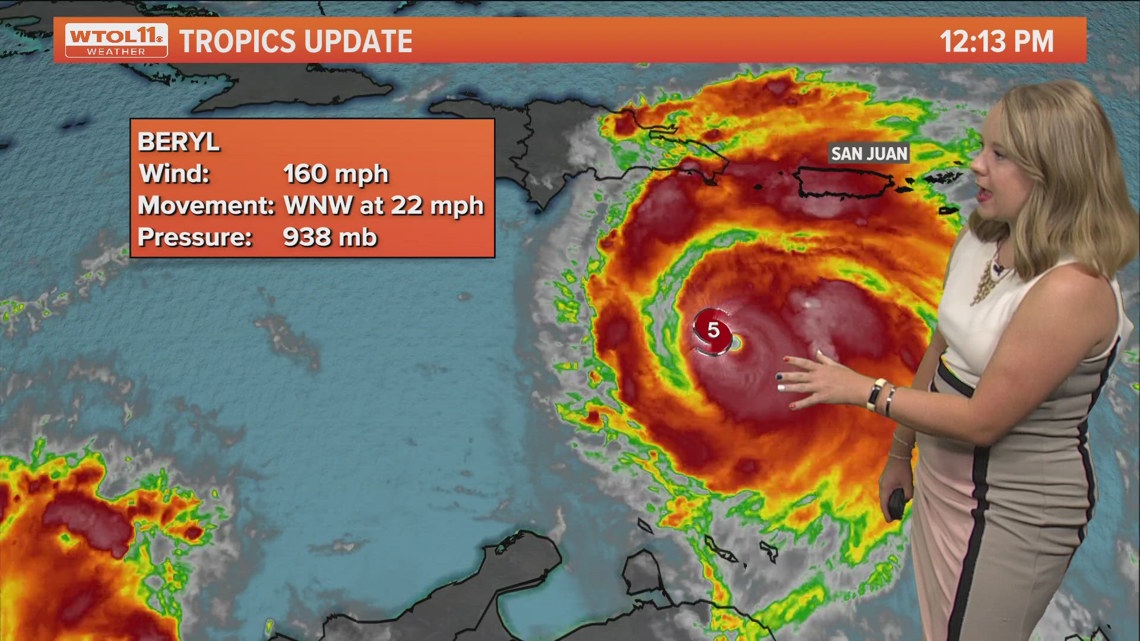 Hurricane Beryl develops into earliest category 5 in Atlantic history ...