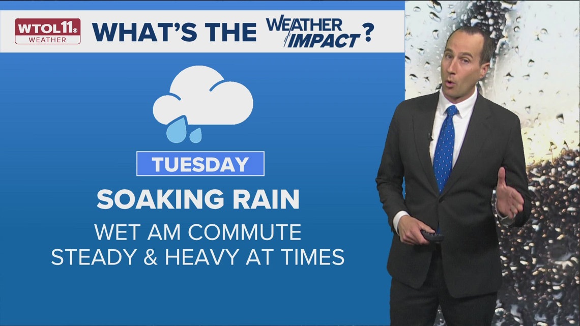 Soaking rain continues Tuesday; highs in upper 50s | WTOL 11 Weather ...
