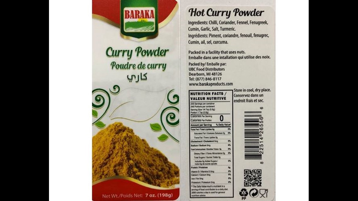 Curry powder recalled due to possible lead contamination | wtol.com