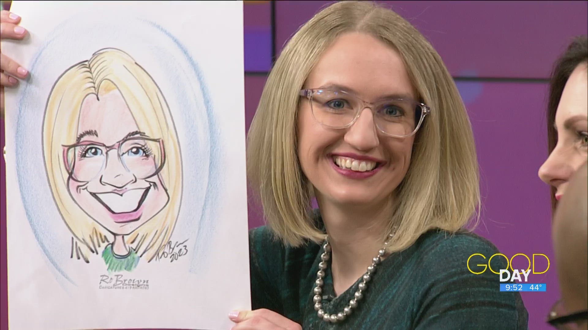 Caricature artist Rob Brown sketches the Good Day crew | Good Day on ...