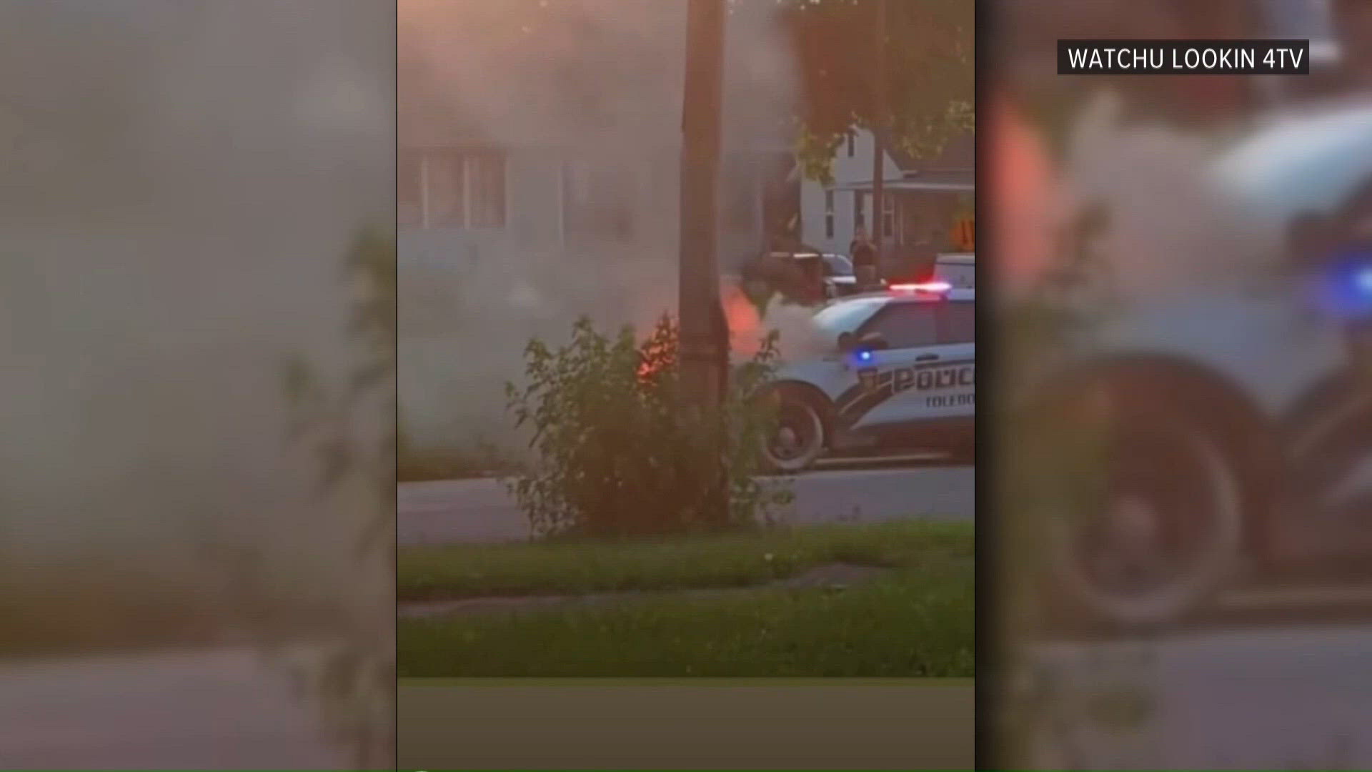 Toledo Police car catches fire at scene of police-involved chase | wtol.com