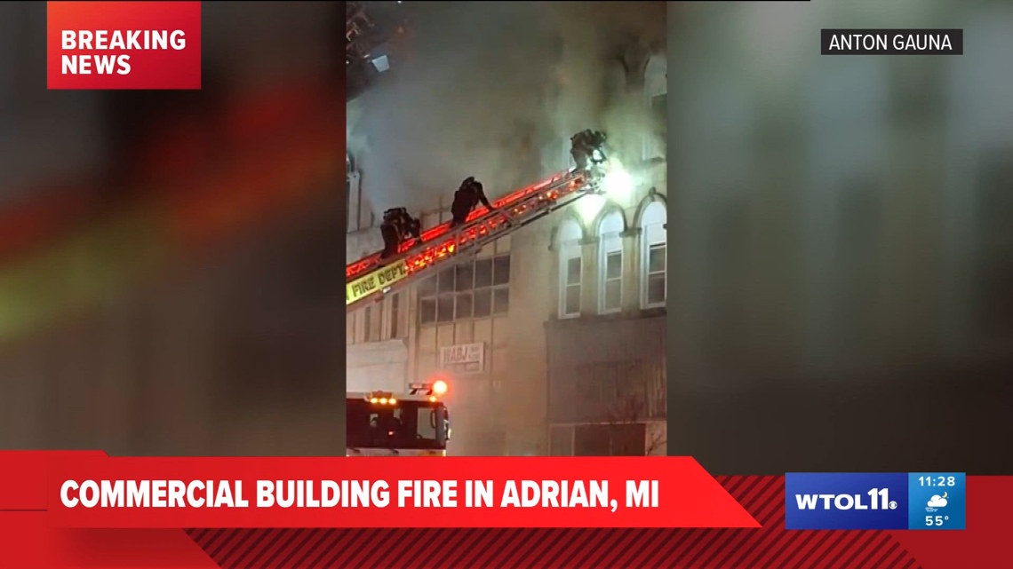 Large fire breaks out in downtown Adrian on Saturday | wtol.com