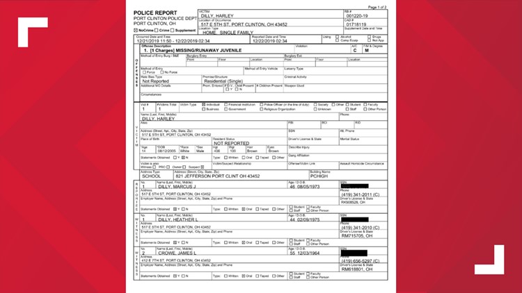 Police report on Harley Dilly released | Friend says he saw Dilly ...