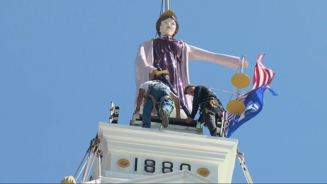 How old is the statue on the Henry County Ohio Courthouse? | wtol.com