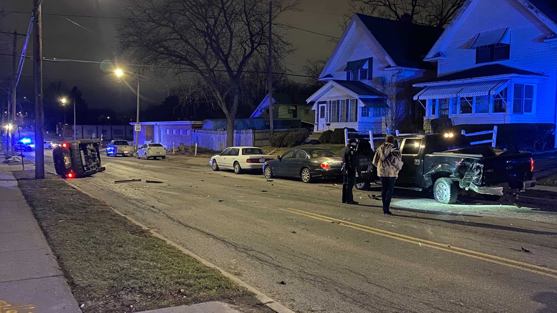 Driver Flees Scene After Crashing Into Parked Vehicle Flipping Their