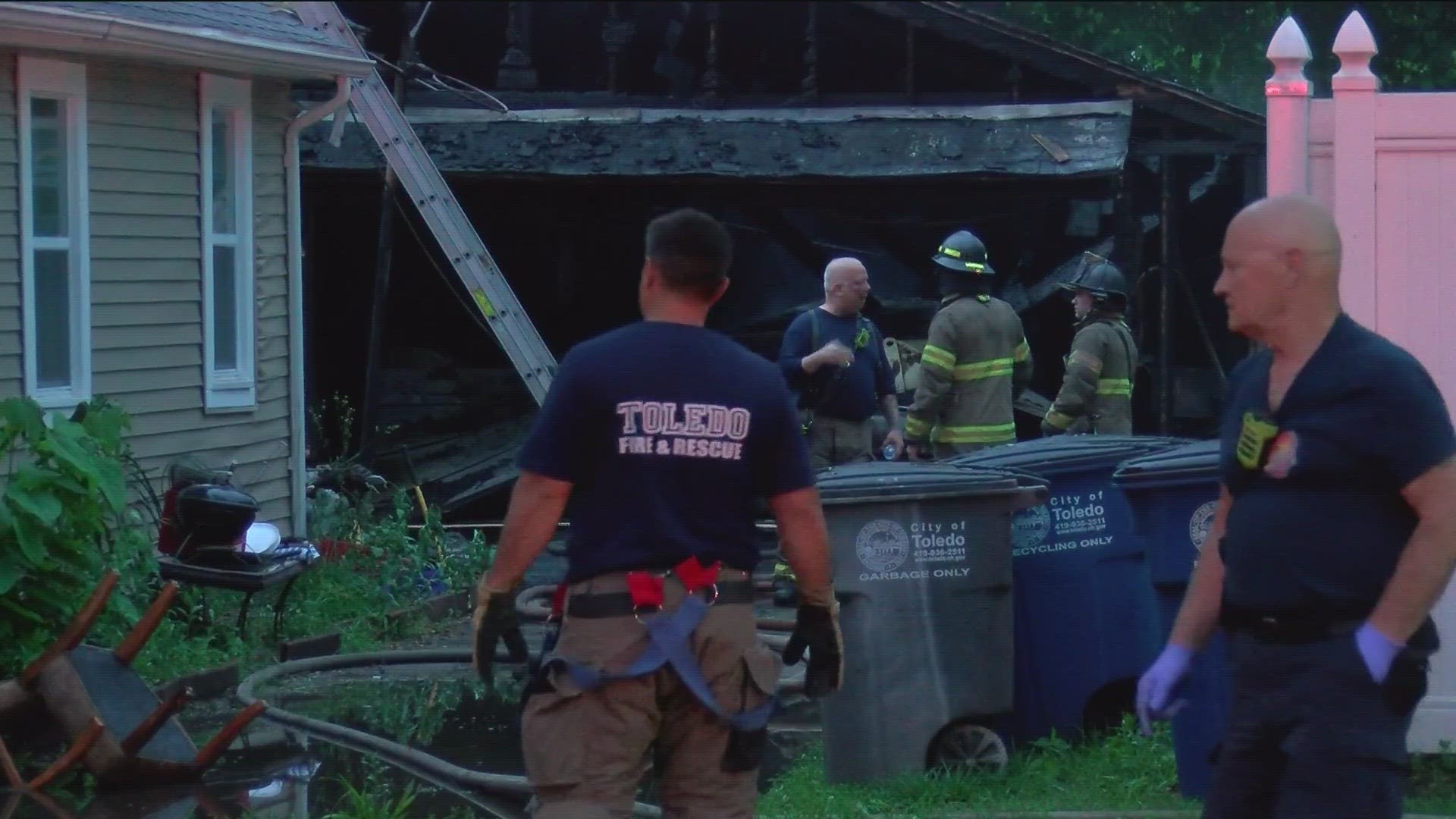 Toledo firefighters battle garage fire in west Toledo Sunday | wtol.com