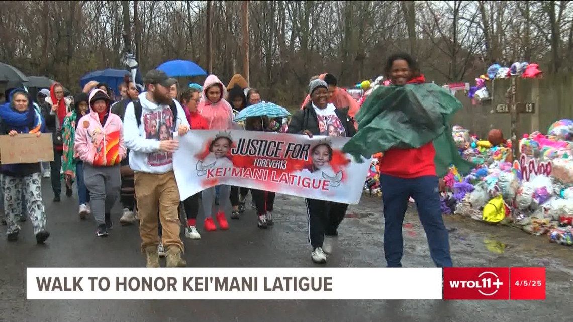 Community honors Kei'Mani Latigue with memorial walk | wtol.com