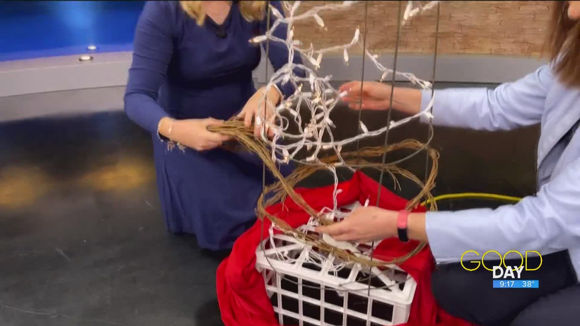 Turn a tomato cage into a Christmas Tree for this cute, festive ...