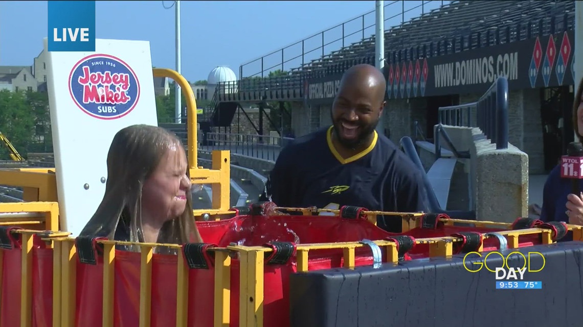 Watch Steven and Kaylee take a plunge in The Touchdown Tank! | Good Day ...
