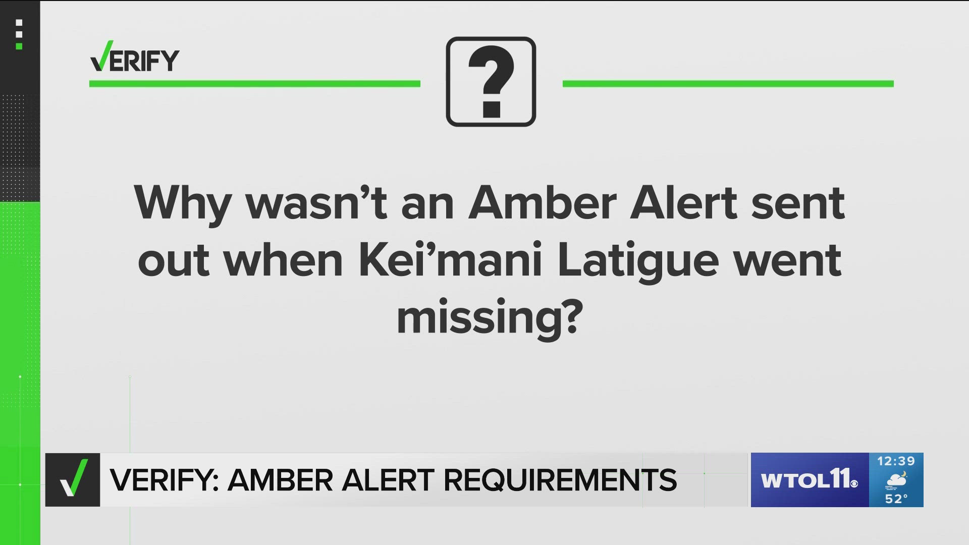 No Amber Alert for Kei'mani Latigue: Here's Why | wtol.com