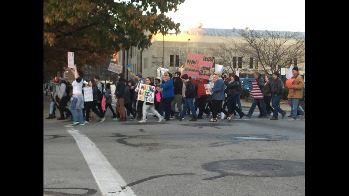 Large anti-Trump protest breaks out in Toledo | wtol.com