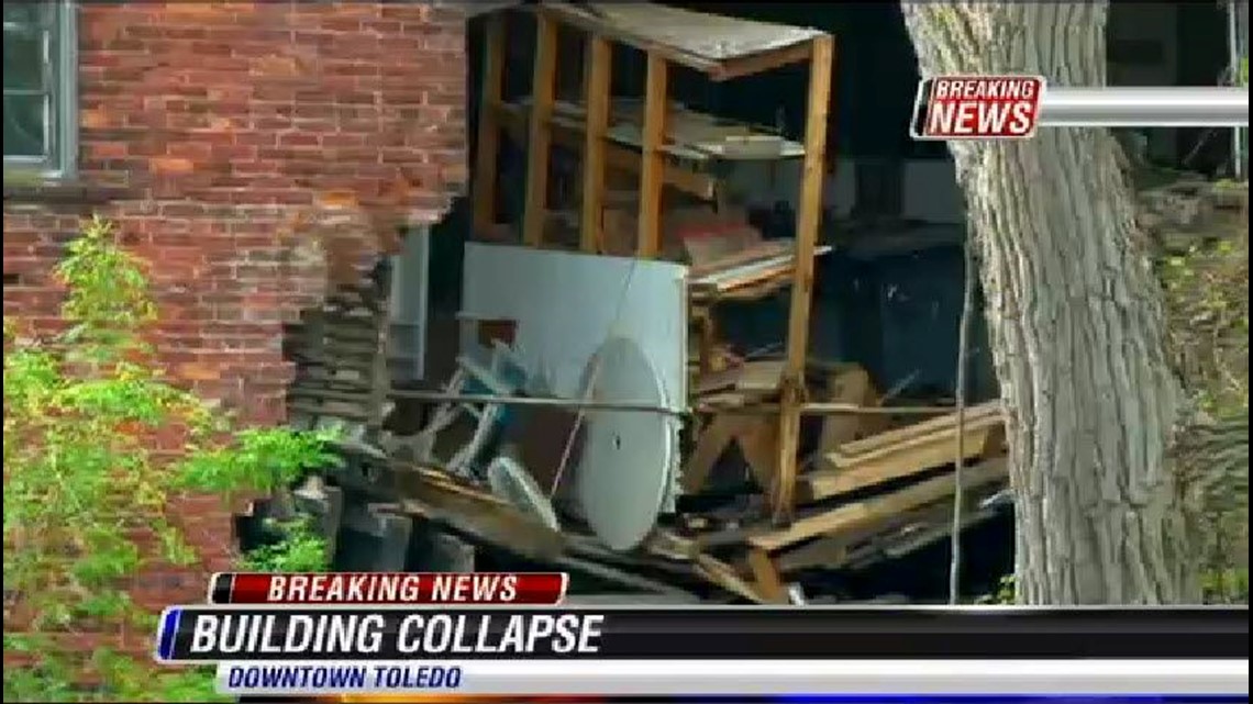 No injuries reported after building partially collapses in downtown ...