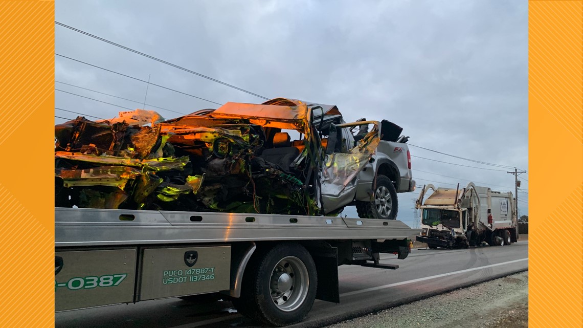 Woman Life Flighted to hospital after pickup, garbage truck crash ...