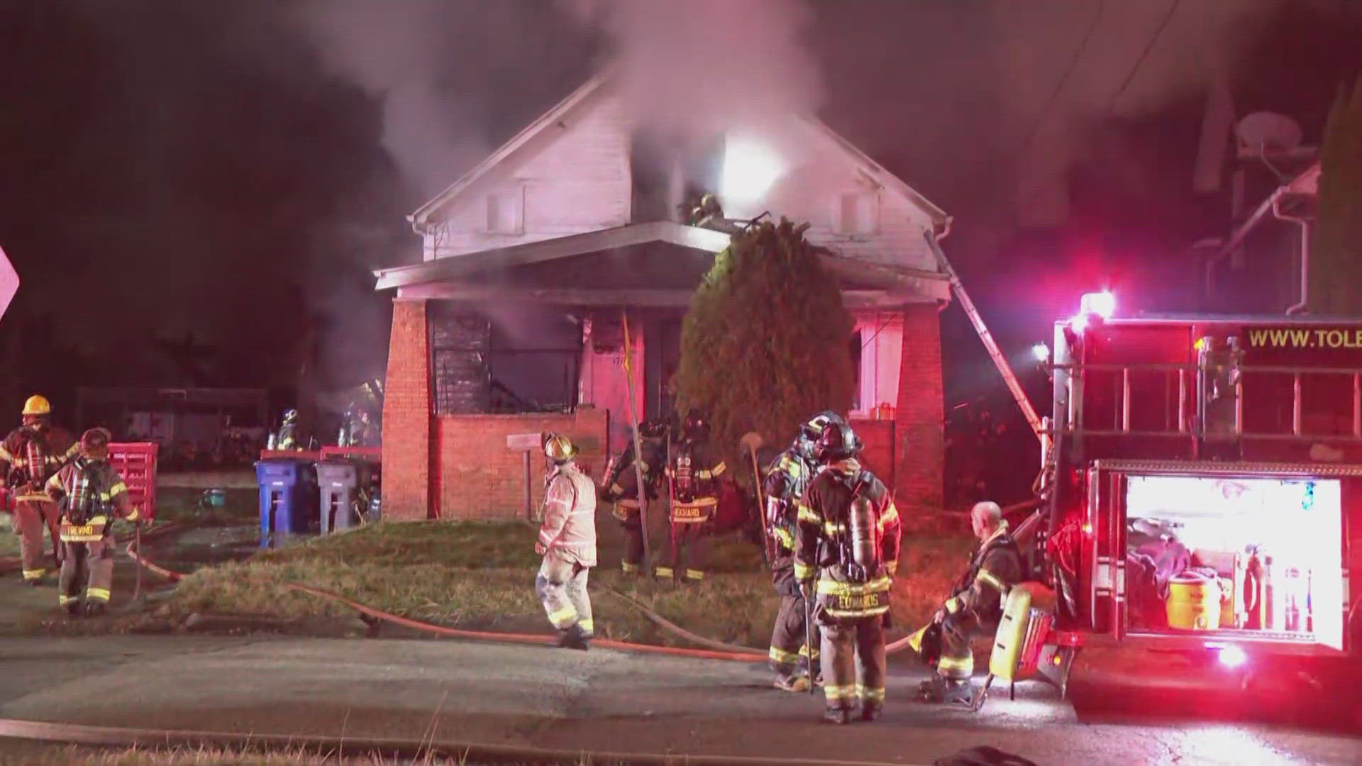Firefighters battle flames at central Toledo home | wtol.com