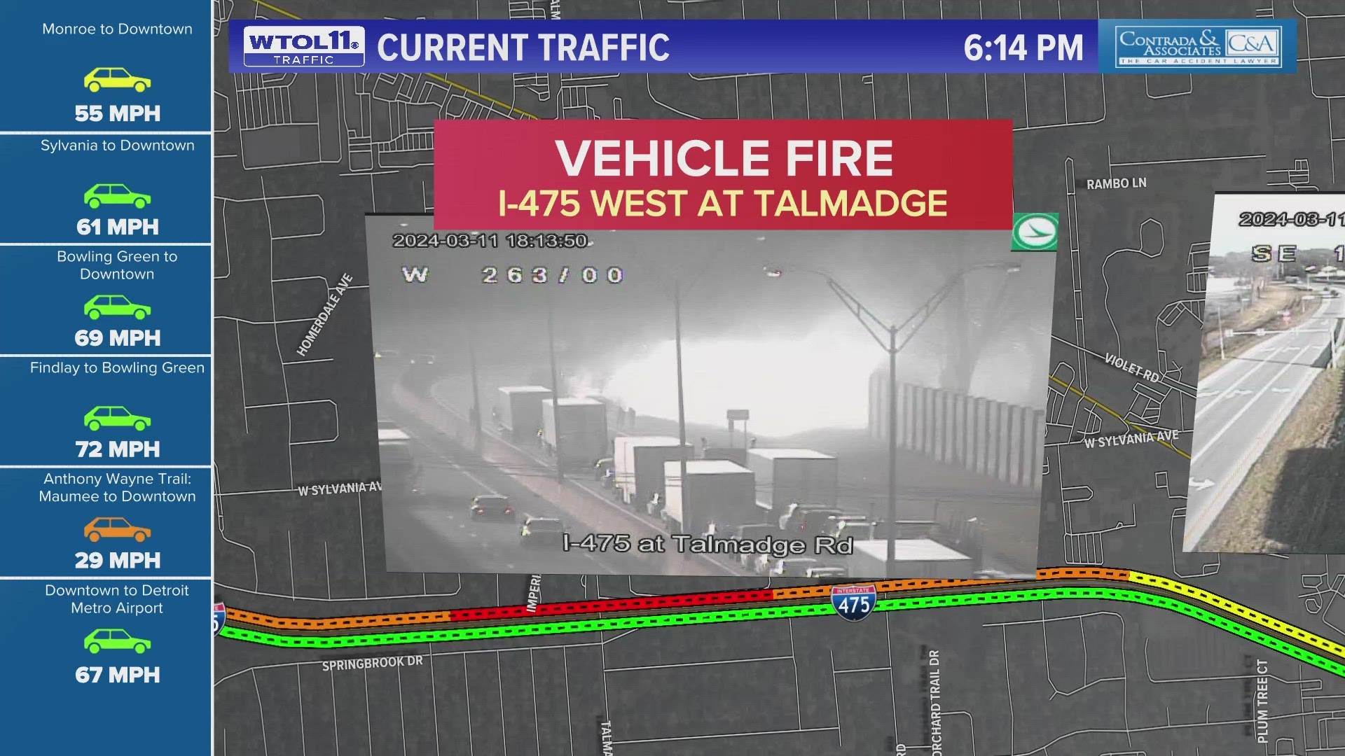 Crash Blocking Right Lane Of I 475 Us 23 Southbound Wtol