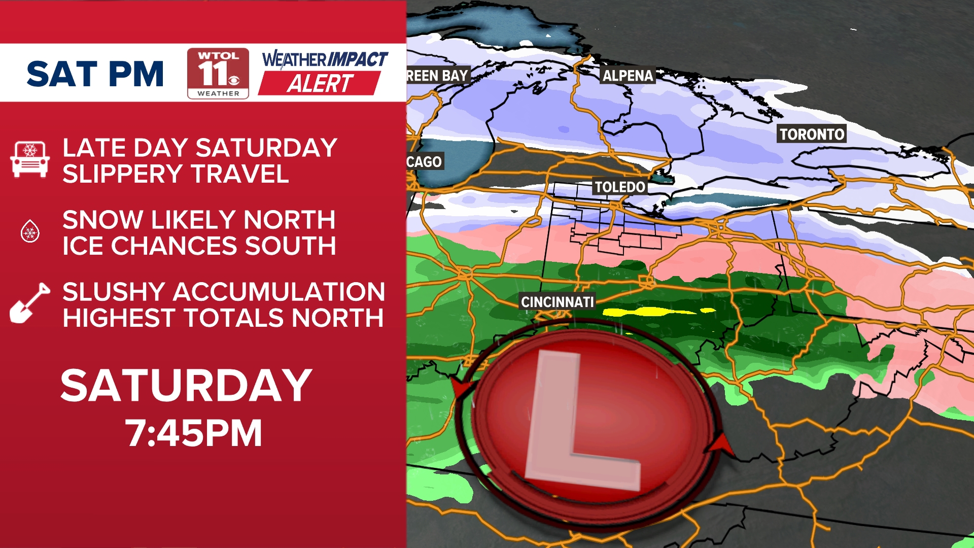Weather Impact ALERT DAY on Saturday for snow, sleet and ice | wtol.com