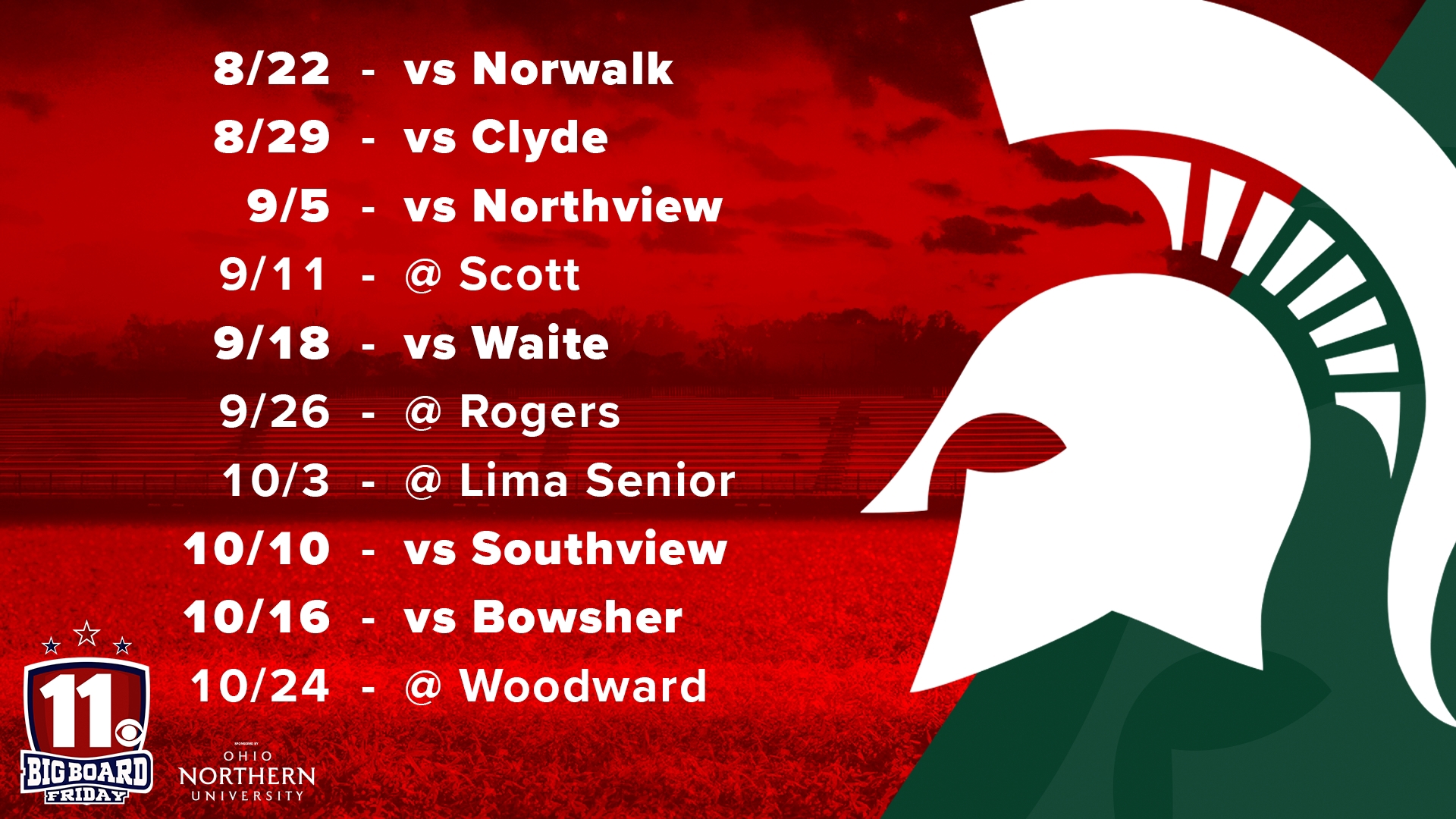 Start Spartans - Big Board Friday Countdown to Kickoff | wtol.com