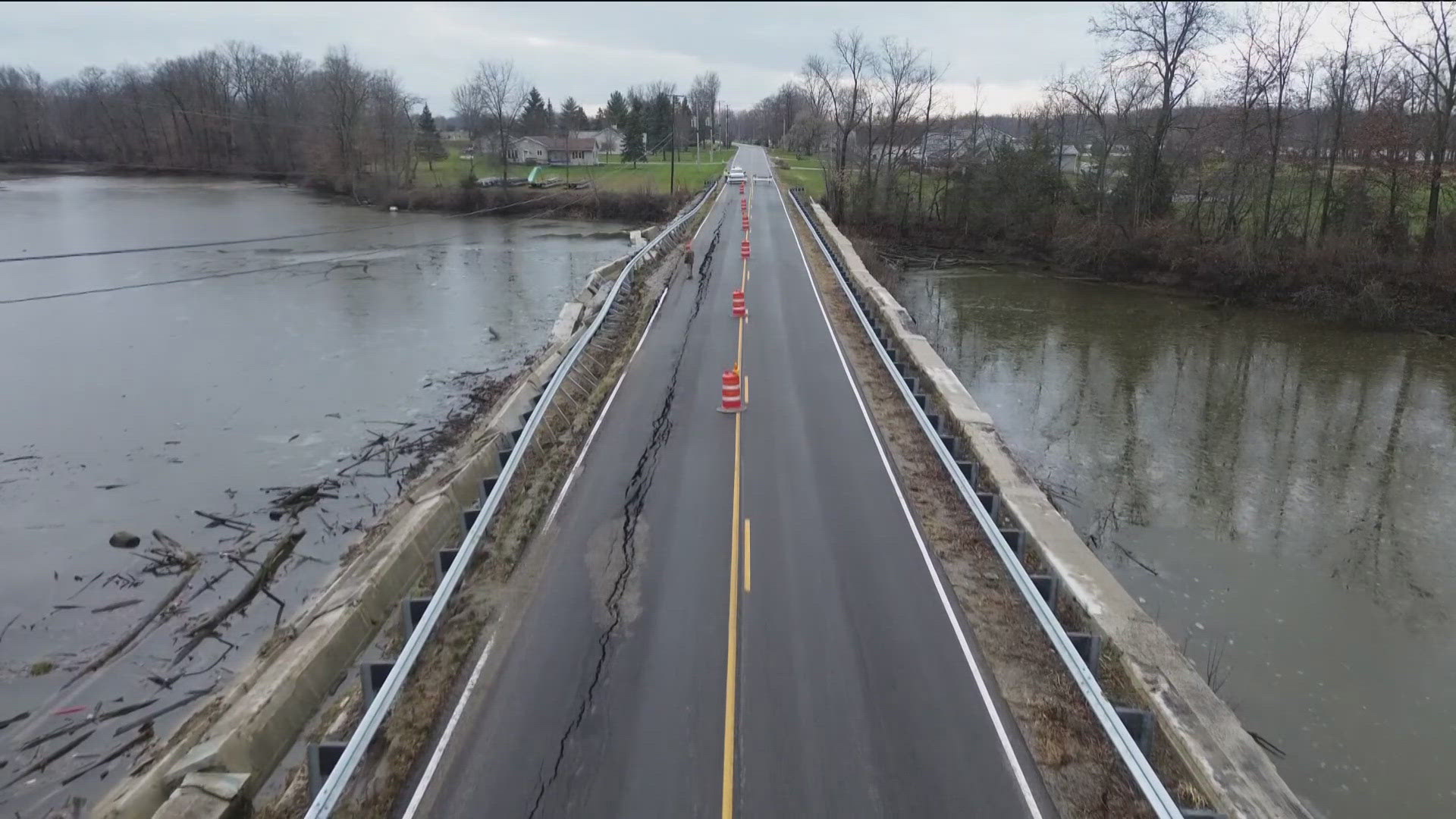 Portion of Defiance County road collapses just two years after being ...