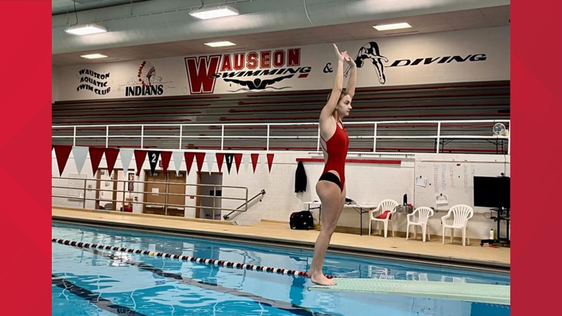Wauseon's Kali Spengler splashes home OHSAA Division II State Diving ...