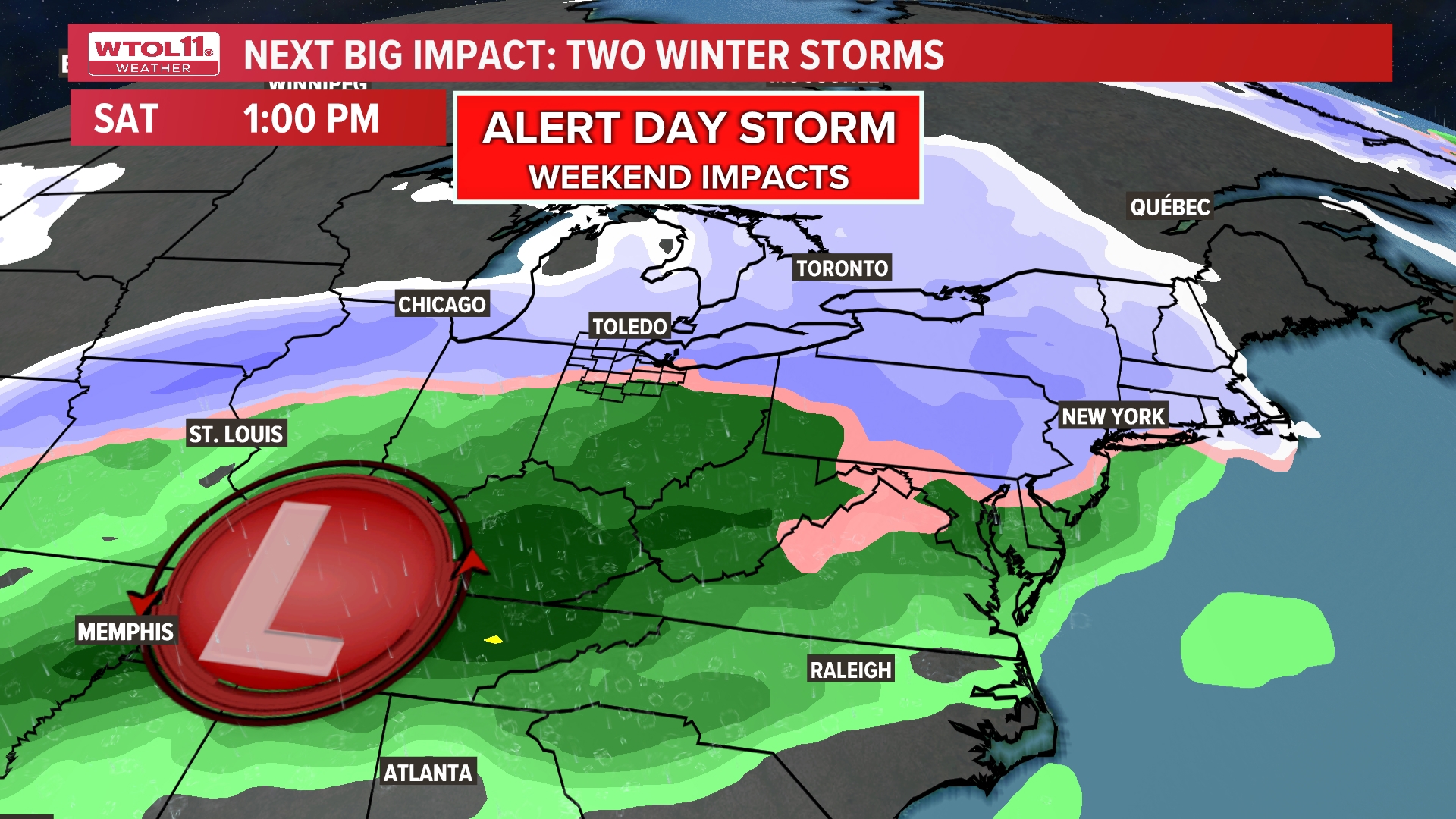 2 major winter storms set to hit NW Ohio, SE Michigan, bringing snow ...