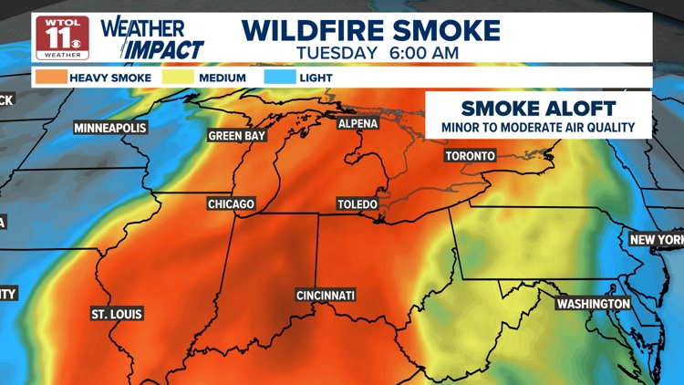 Canadian wildfires dull Midwest skies with haze | wtol.com