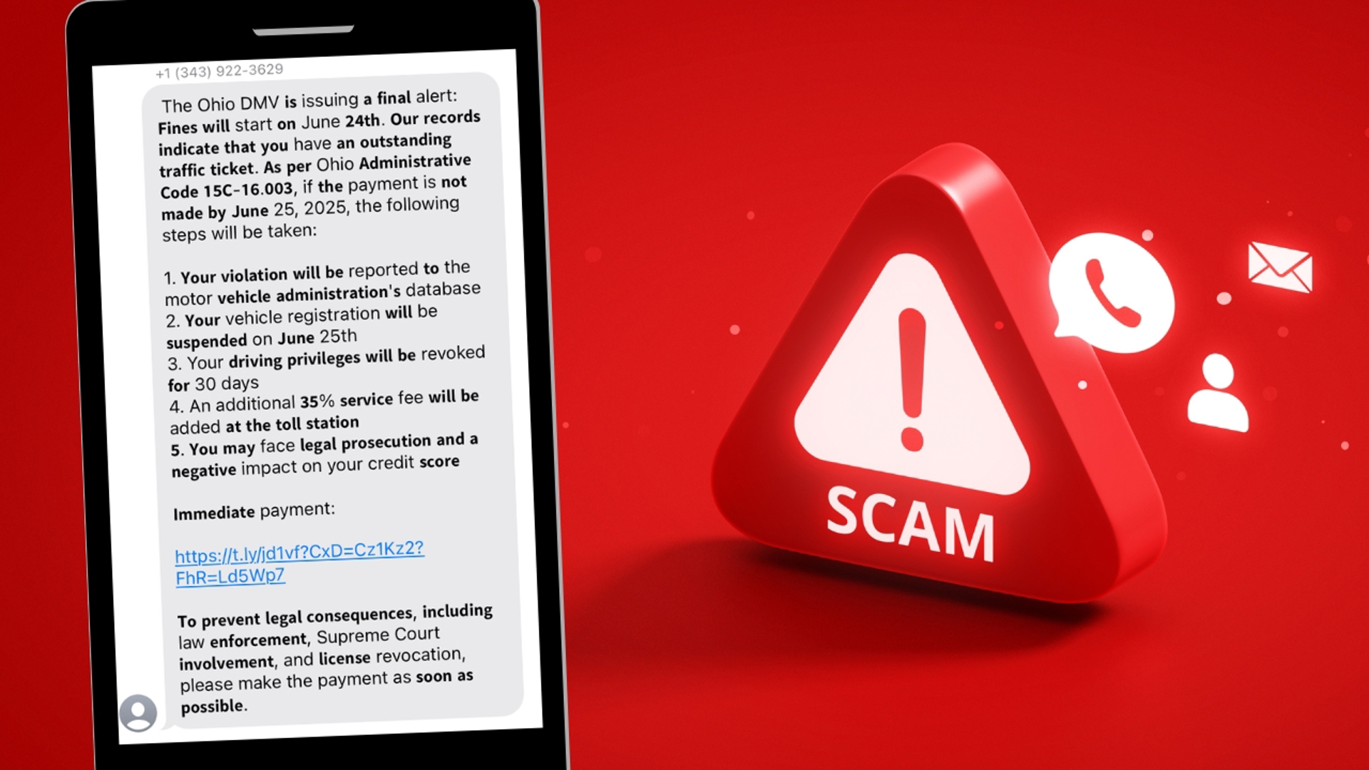 Did you get a text message for an unpaid traffic ticket? It's a scam ...