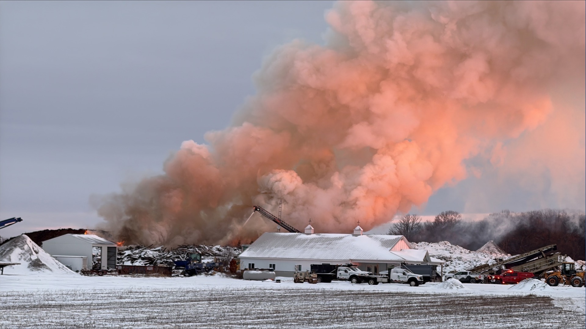 Crews battle fire at Perrysburg Twp. landscaping company | wtol.com