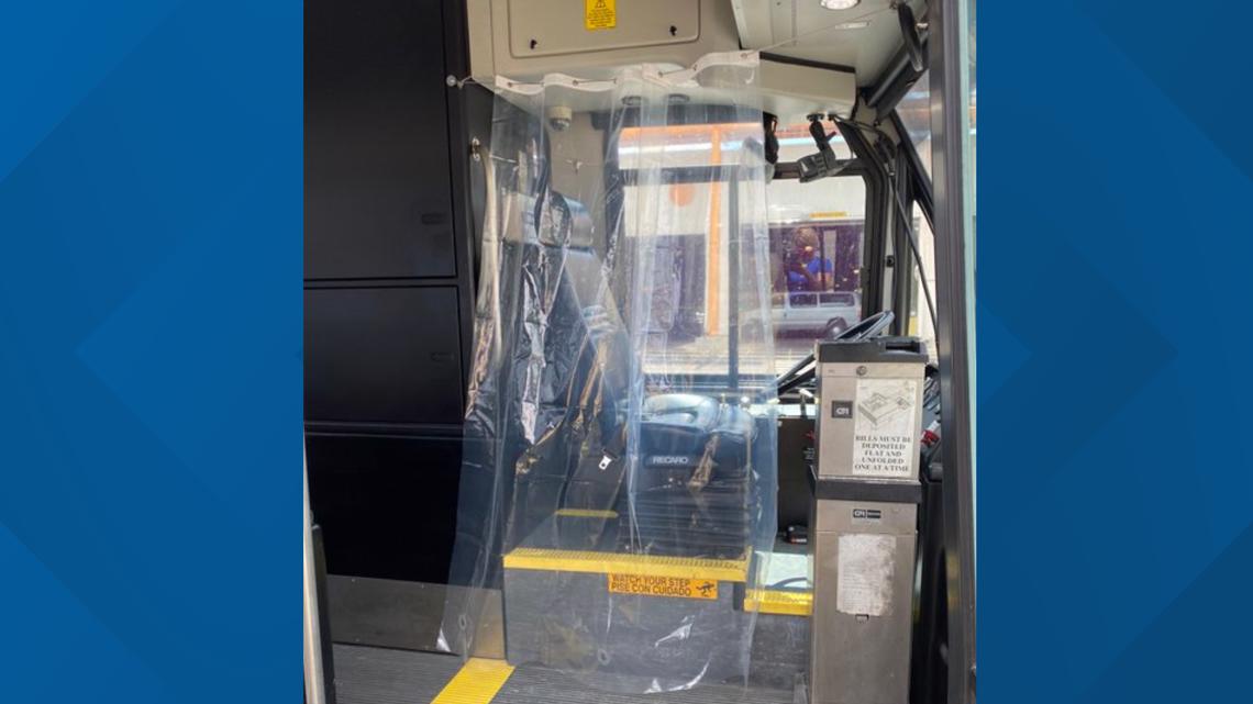 TARTA adds protective plastic dividers to buses to minimize contact ...