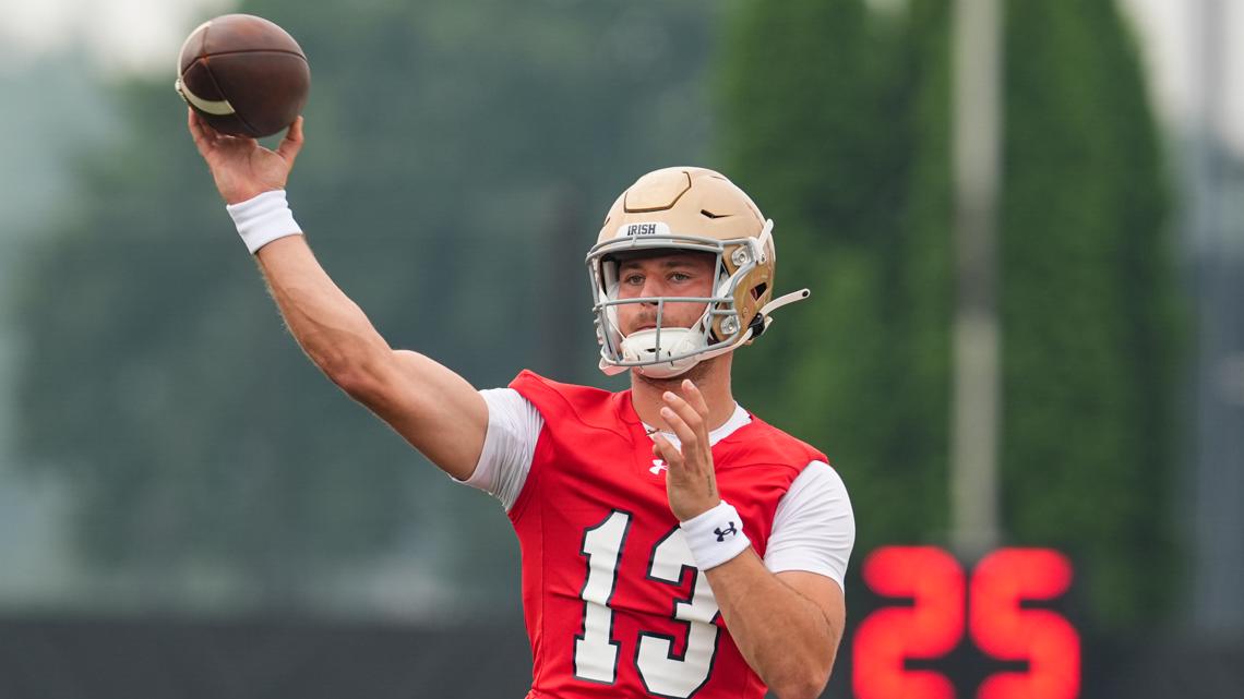 CJ Carr hopes to add to family's football legacy as Notre Dame starting ...