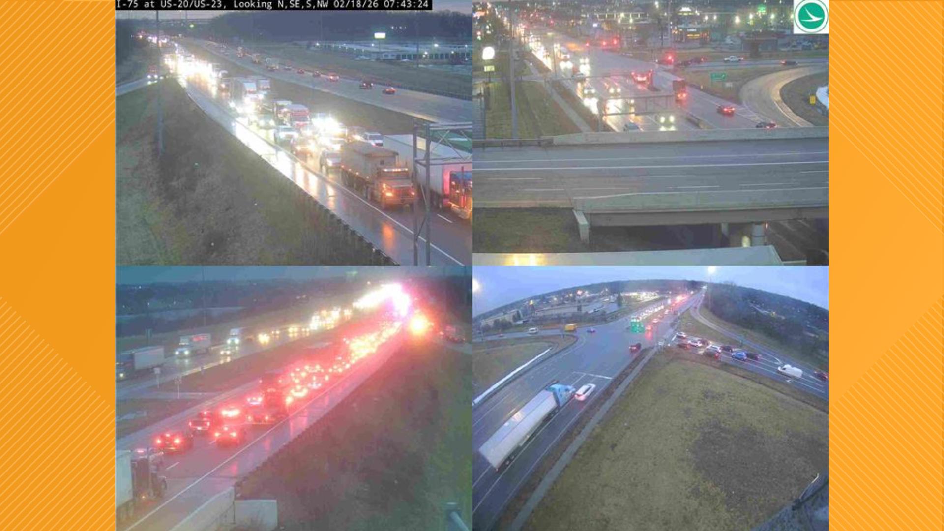 Crash causes major slowdowns on I-75 in Wood County Wednesday morning ...