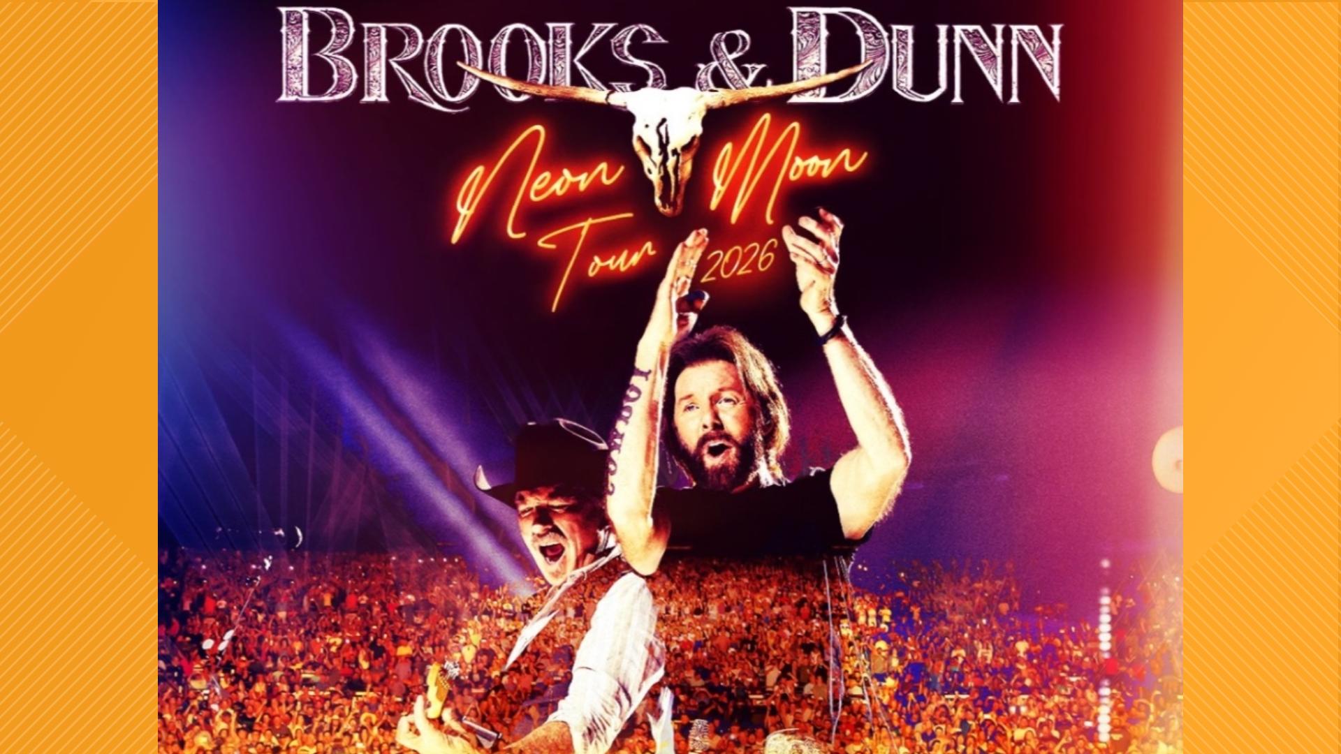 Brooks & Dunn bringing Neon Moon Tour 2026 to Toledo’s Huntington ...