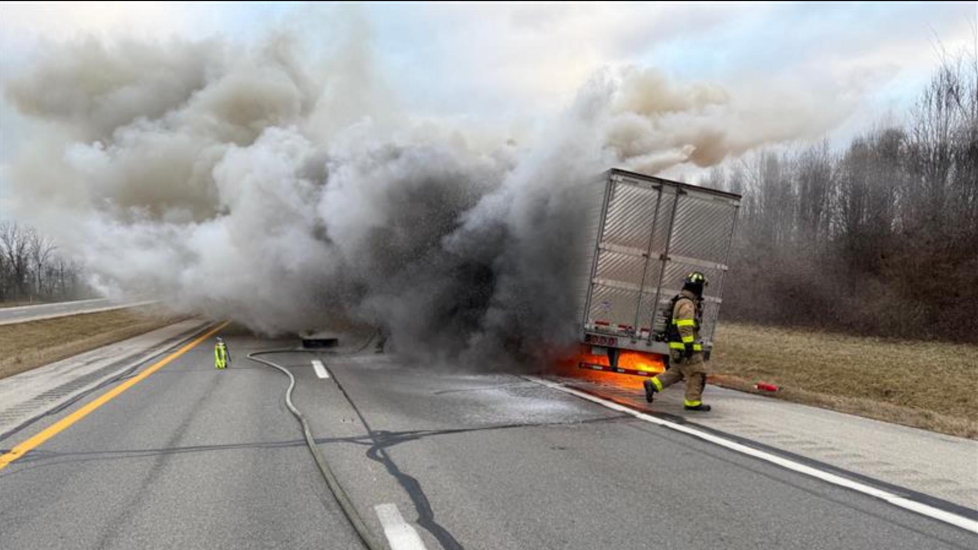 Ohio Turnpike in Springfield Township clear after semi truck fire ...