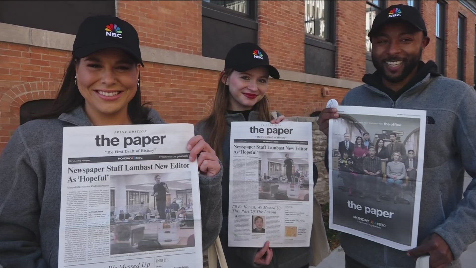 'The Paper' reps hand out copies of Toledo Truth Teller to promote show ...