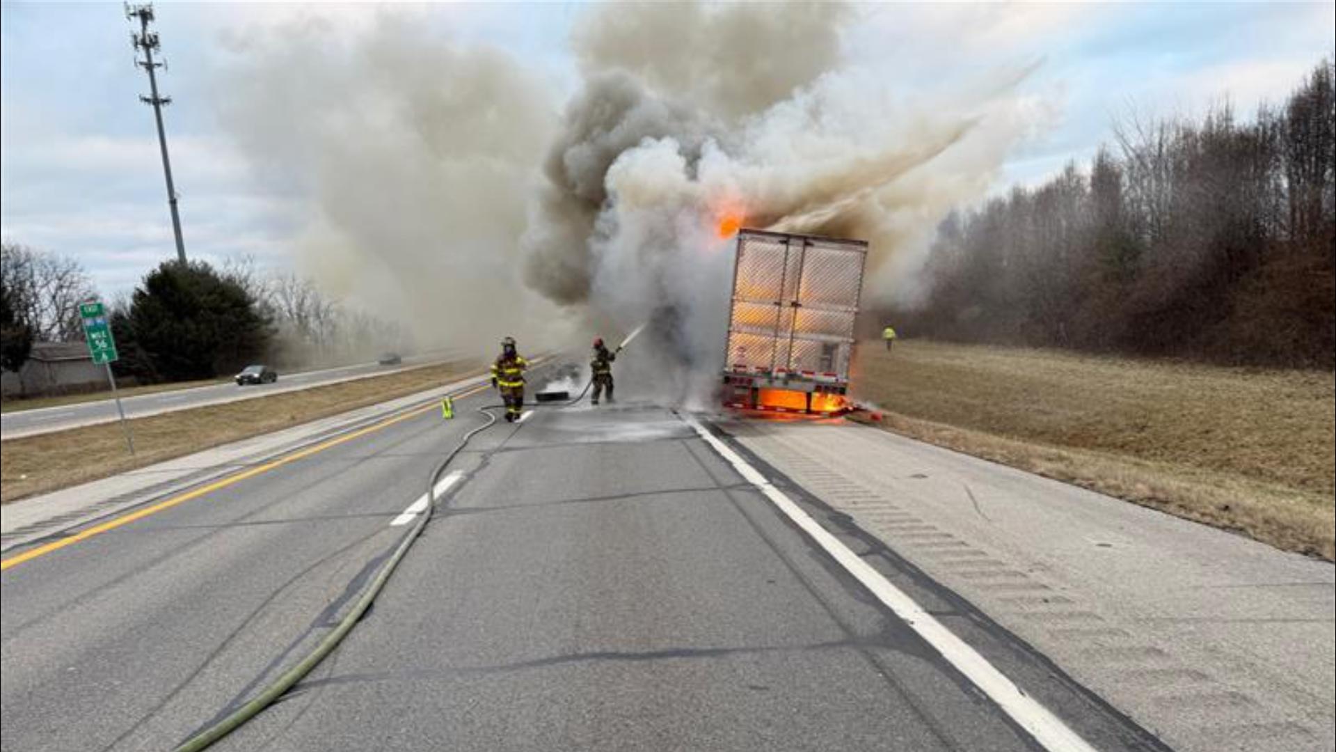 Ohio Turnpike in Springfield Township clear after semi truck fire ...