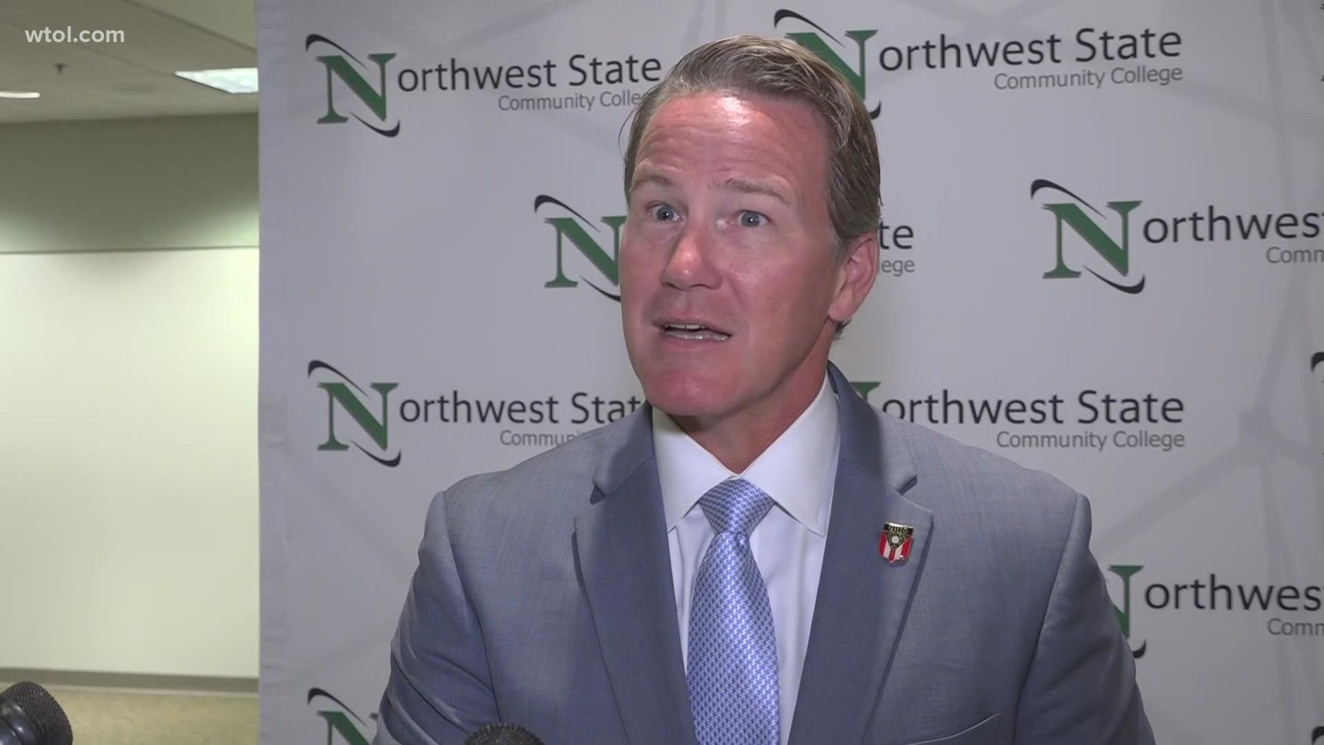 At a roundtable discussion on workforce development, Lt. Governor John ...