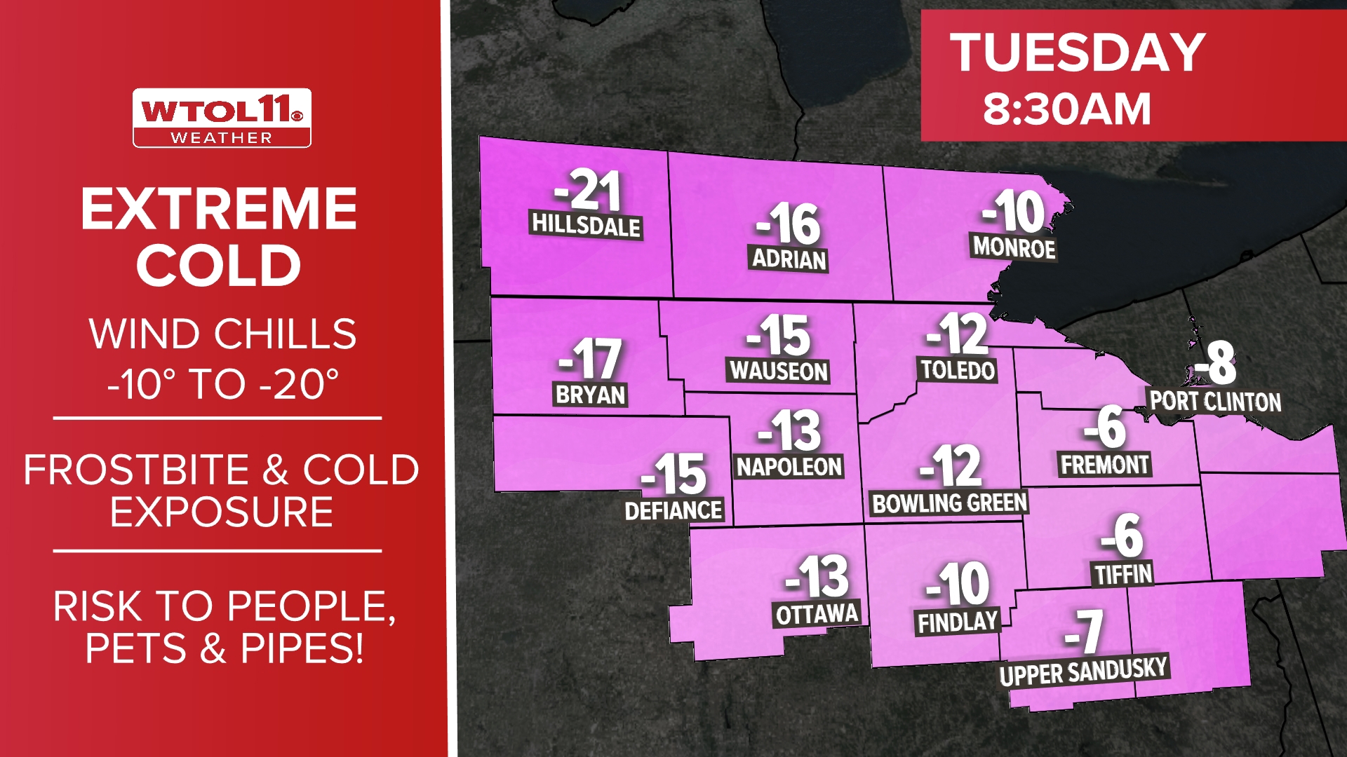 ALERT DAY | Extreme cold expected early next week | wtol.com