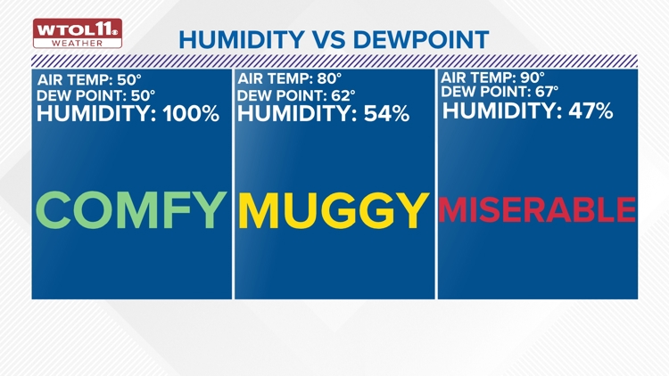 The difference between dew point and humidity | WTOL 11 Weather Impact ...