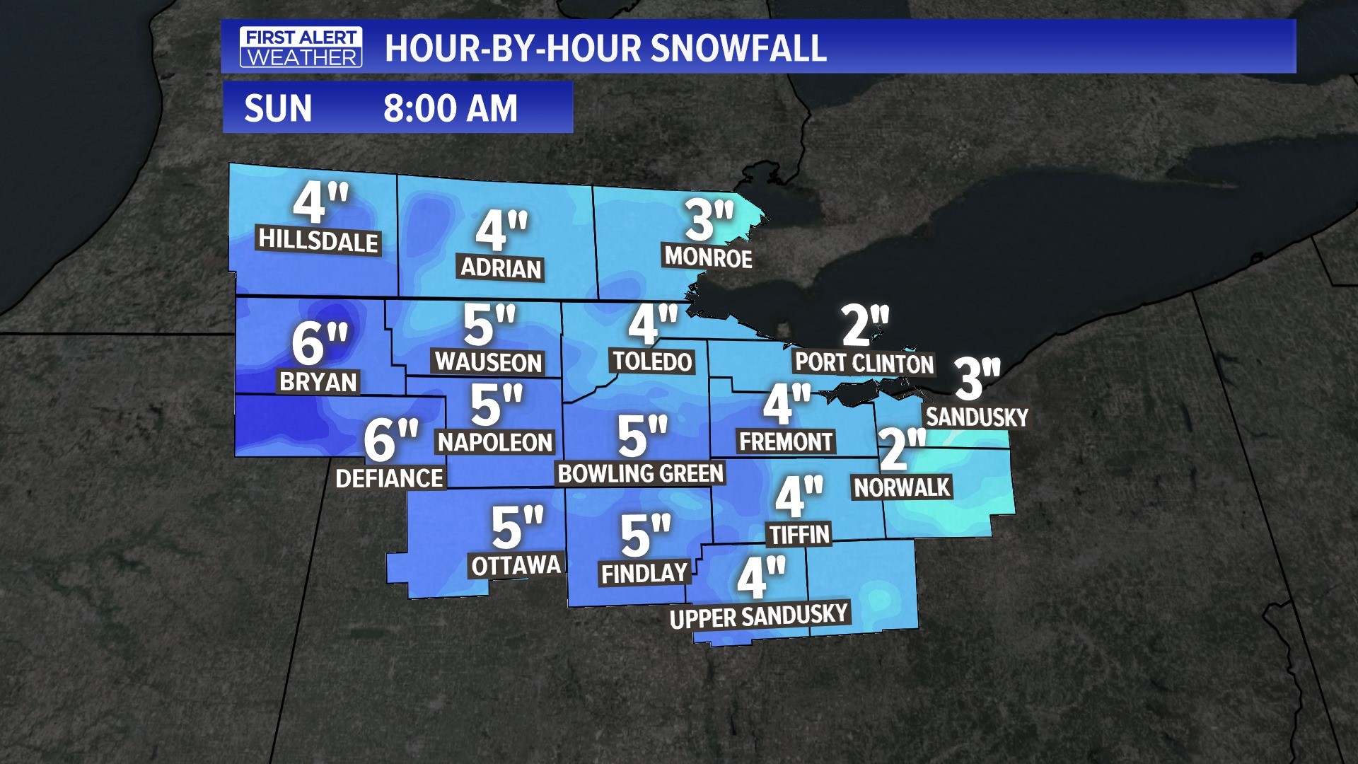 How much snow for Ohio weekend winter storm Sunday, Jan. 28 | wtol.com