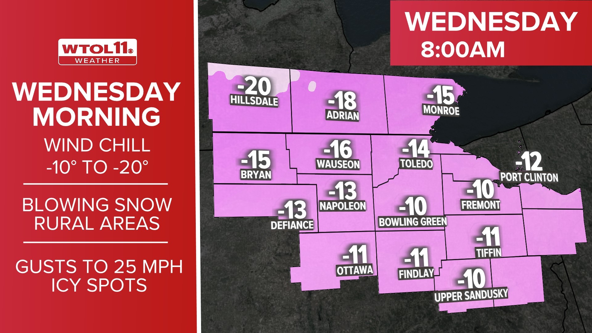 ALERT DAY Wednesday for bitter cold, morning wind chills | wtol.com